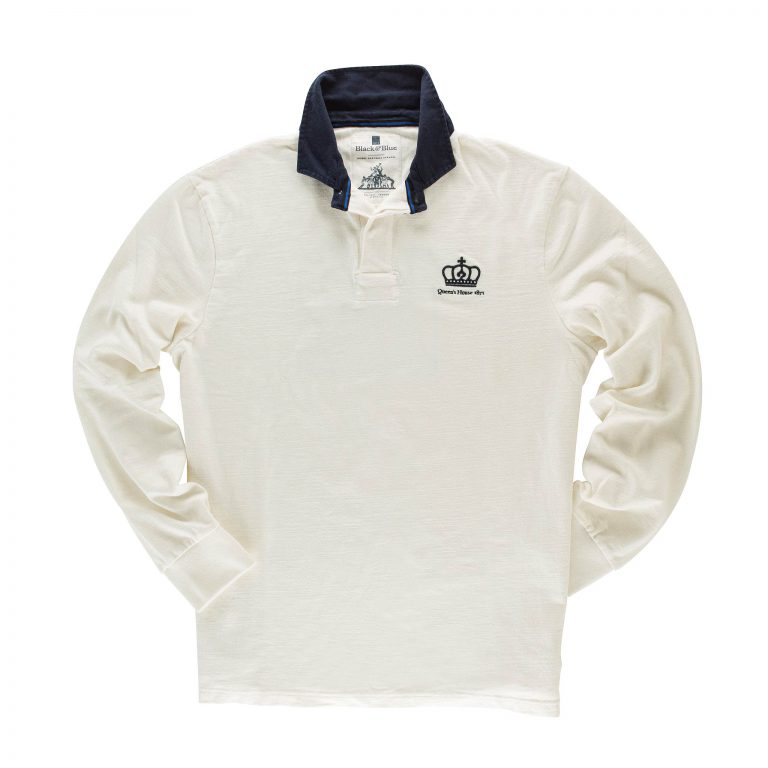 QUEEN’S HOUSE 1871 RUGBY SHIRT - BlackandBlue1871